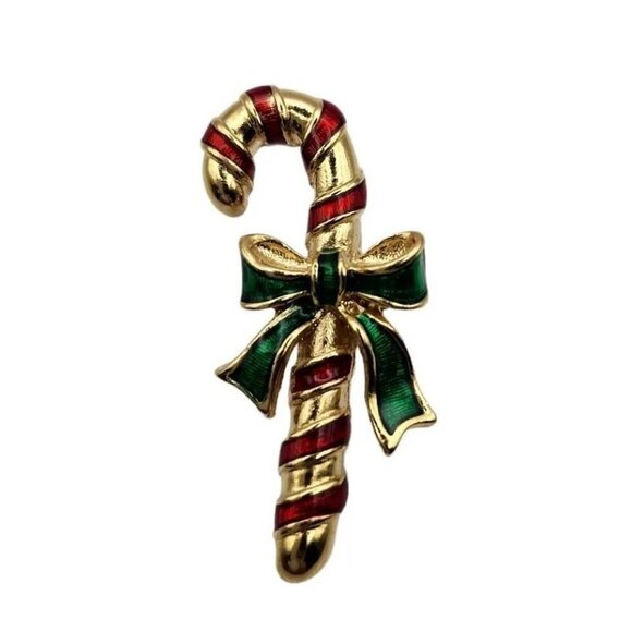 Avon | Jewelry | Vintage Avon Candy Cane Pin Signed | Poshmark